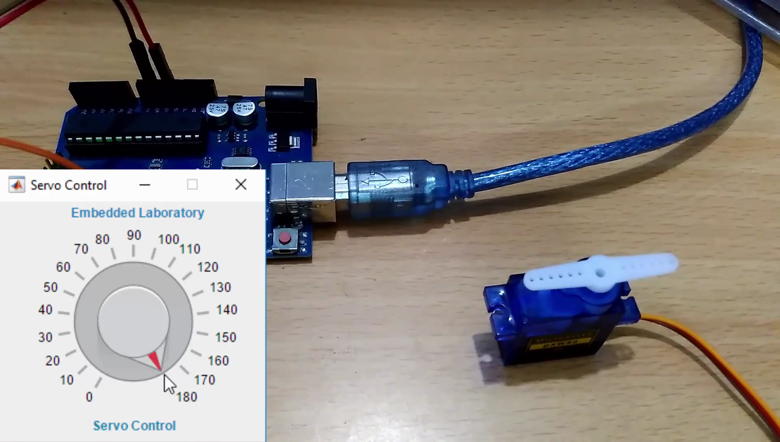 Control Servo Motor using MATLAB Application - Embedded Laboratory