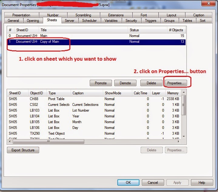 How to hide and show sheet in Qlikview - Ah Bee's Tips: C#, vb.net, Ms sql server, asp.net, qlikview