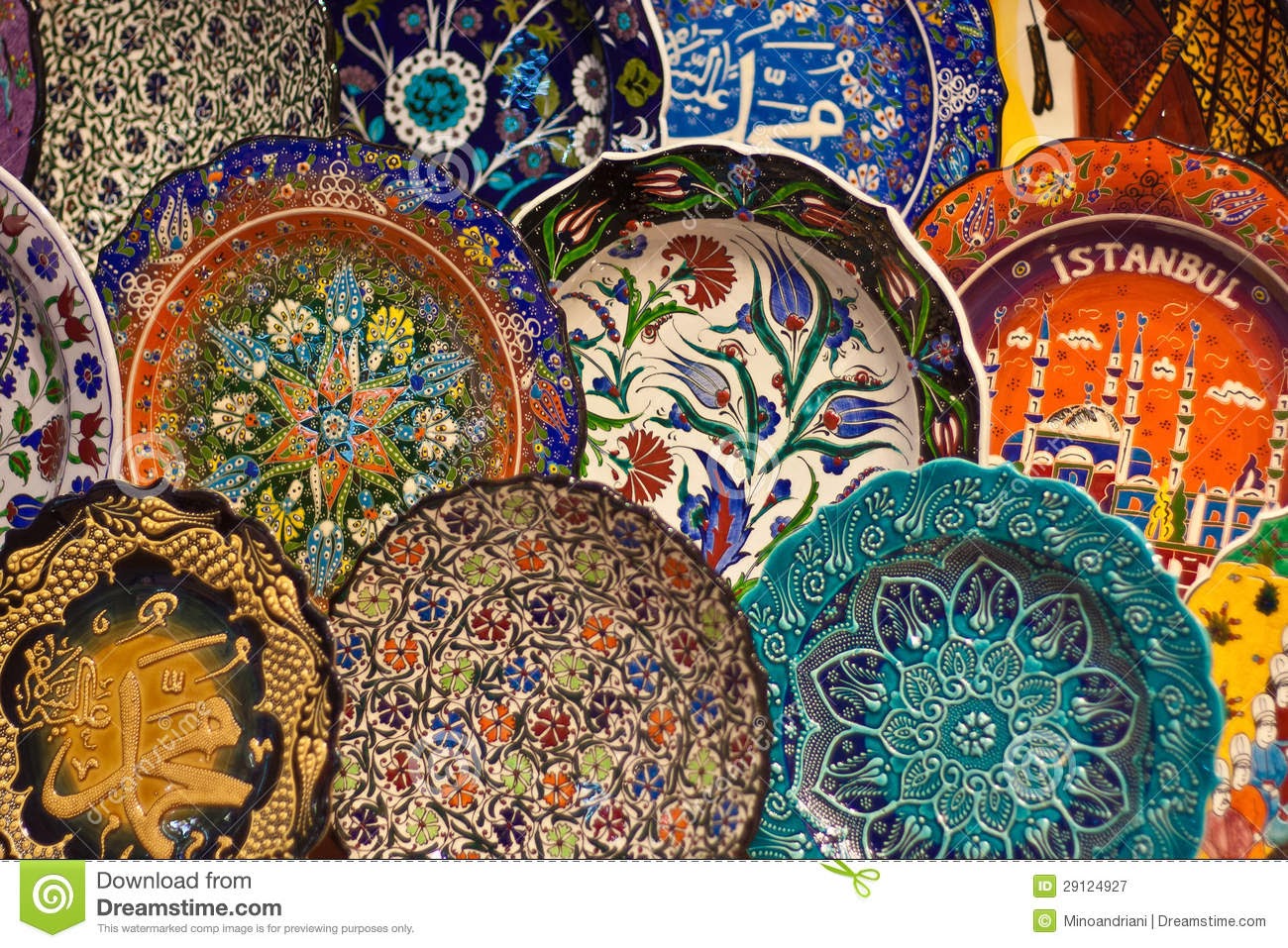 Ideas for World Art Projects : Traditional Turkish Design Ceramic Plate