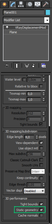 Vray displacement mod demasiado lento