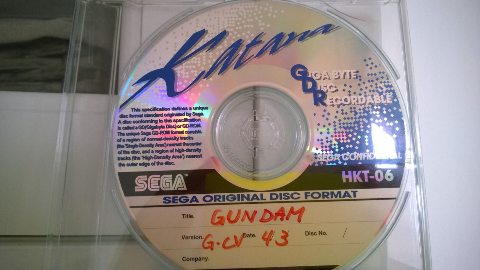 The Dreamcast Junkyard: Unknown Gundam GD-Rom Surfaces On eBay
