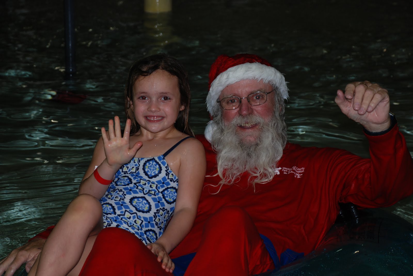 The Karaffa Family: swimming with santa...