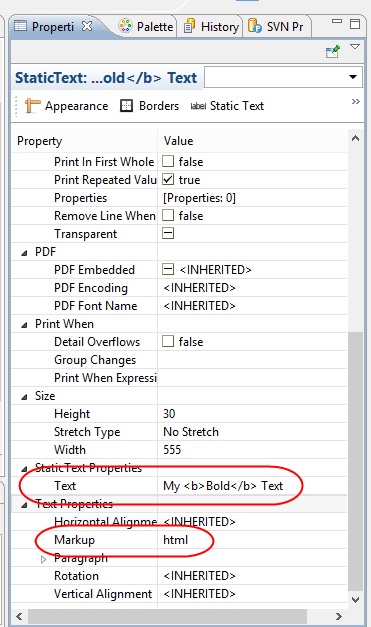 Simply Codes: Bold a Word in single Static Text