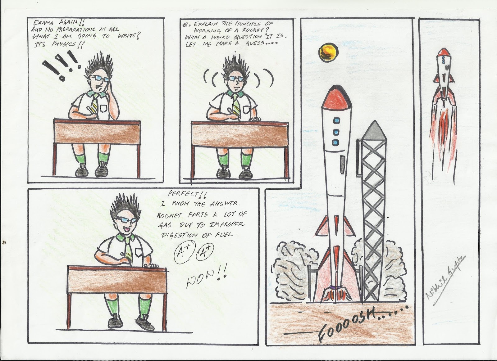 Self-made Comic Strip: Rocket Study