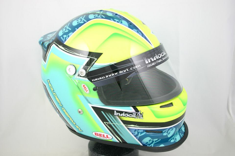 Racing Helmets Garage: Bell RS3 Pro H.German 2012 by Indocil Art