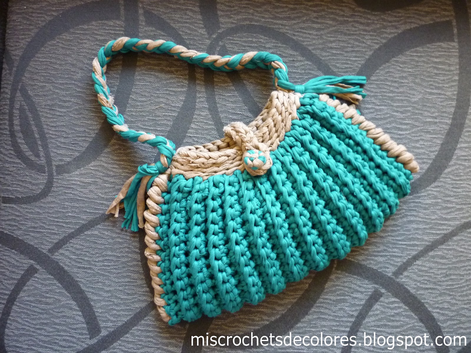 Mis crochets de colores: bolso trapillo