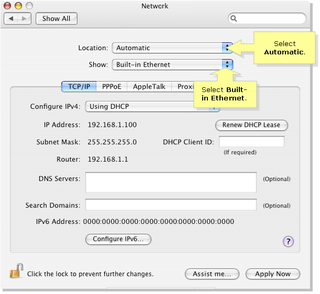 IT Documentation: TCP/IP Configuration for MAC OS
