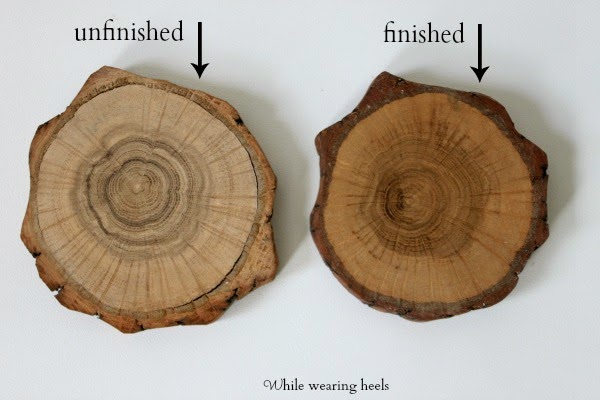 While Wearing Heels: Wood Coaster Tutorial