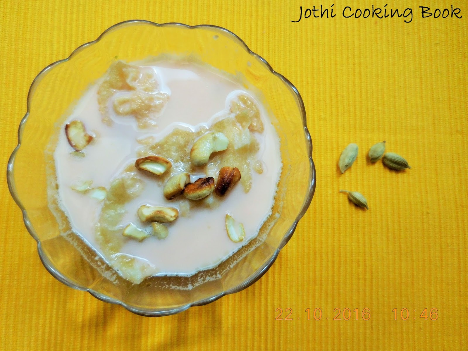 Jothi Cooking Book: Poori Payasam/Kheer
