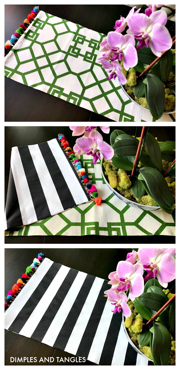 DIY REVERSIBLE TABLE RUNNER TUTORIAL | Dimples and Tangles