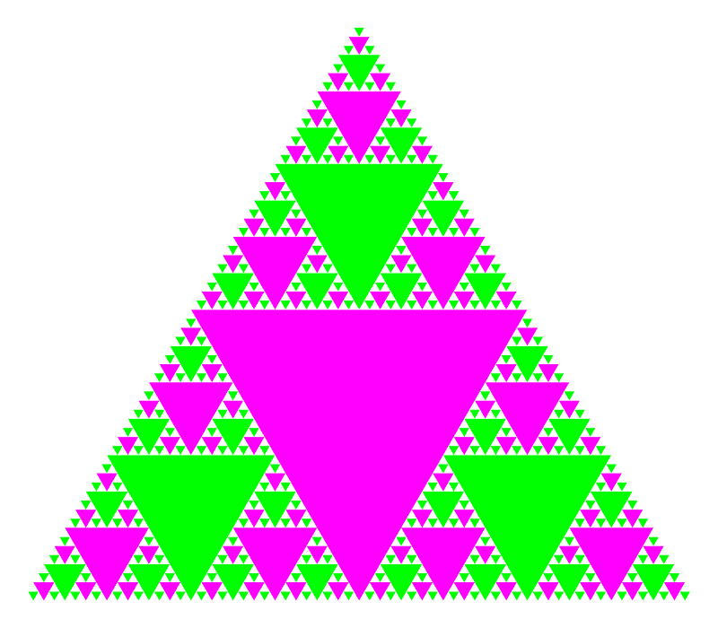 Fun math art (pictures) - benice equation: Sierpinski Triangle Using ...