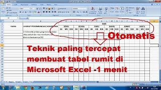 Teknik paling tercepat membuat tabel yang rumit di Microsoft Excel ...