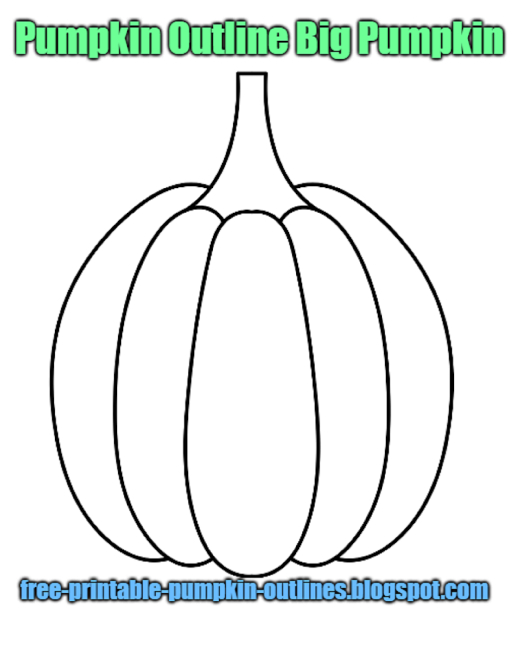 Pumpkin Outline Big Pumpkin - Free Printable Pumpkin Outlines