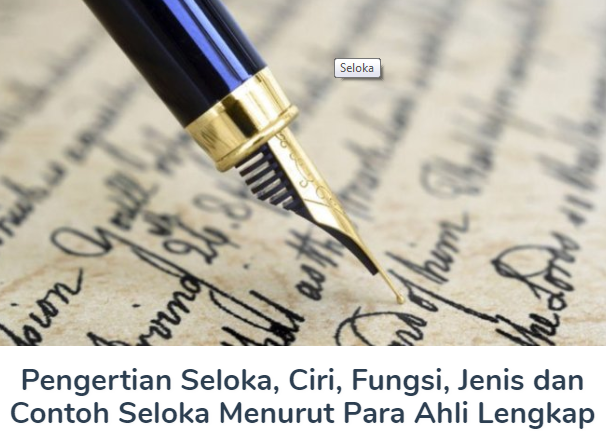 Pengertian Seloka Menurut Para Ahli (Ciri, Fungsi, Jenis dan Contoh ...