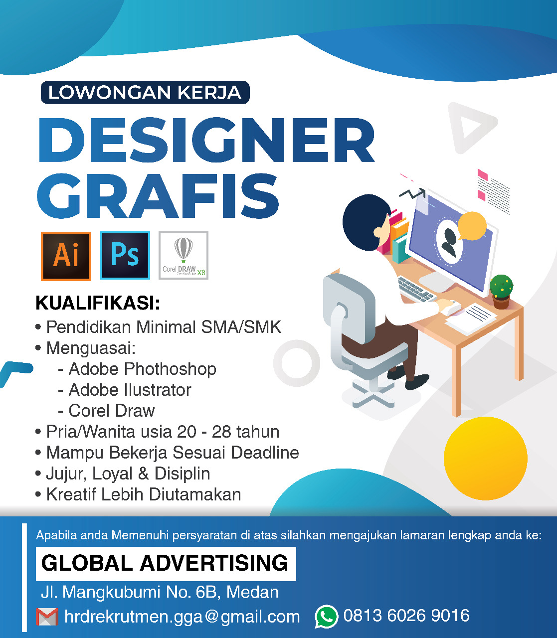 Lowongan Kerja Medan Terbaru Designer Grafis di Global Graphic ...