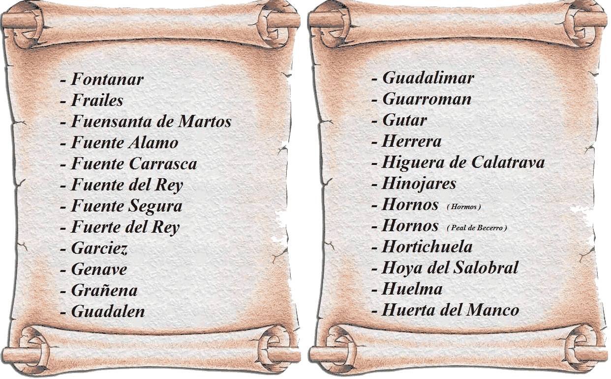 JAEN " Paraiso Andaluz ": Comarcas de Jaen, Pueblos y Ciudades