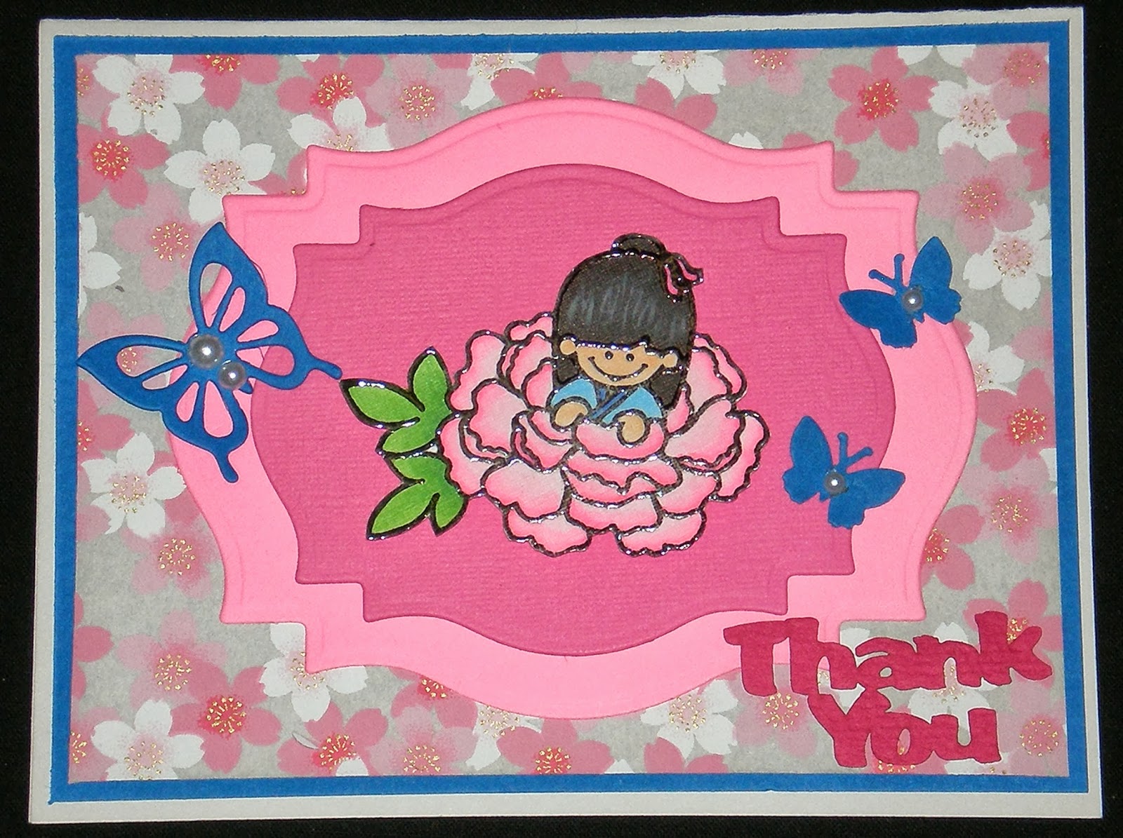 HAVE A SCRAP HAPPY DAY: A Thank You Card to my Sweet Cuz for an Awesome RAK