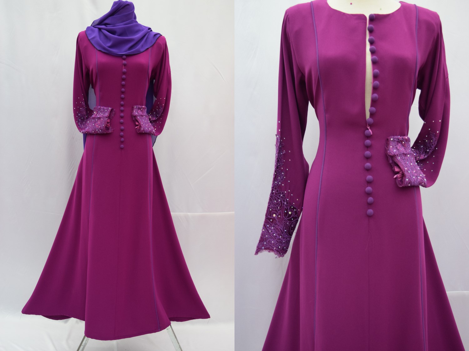 FAKTA WARNA UNGU. | KOLEKSI BAJU LEBARAN