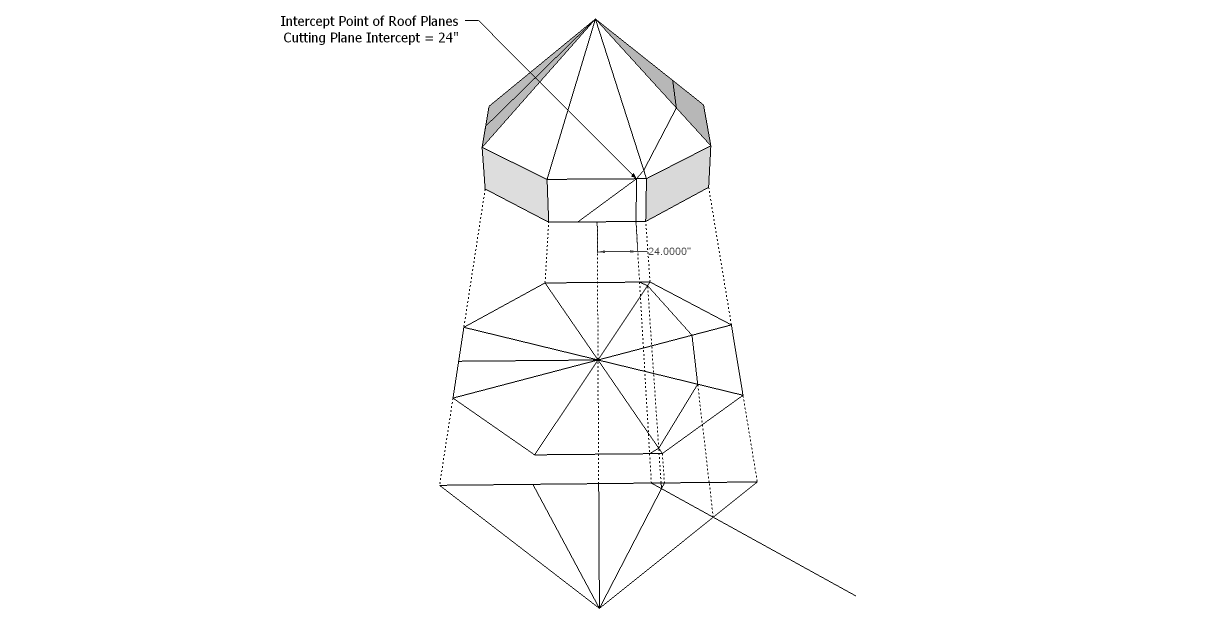 Roof Framing Geometry: Octagon Roof Framing Layover Valley