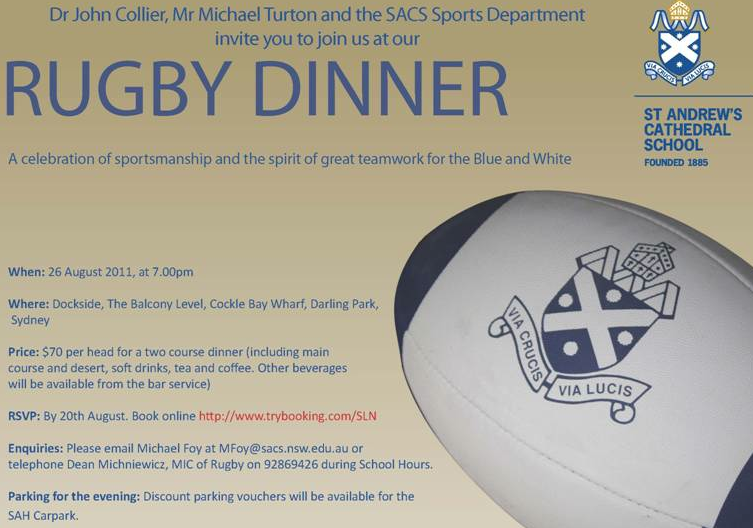 SACS RuGBee [2011]: Rugby Dinner :)
