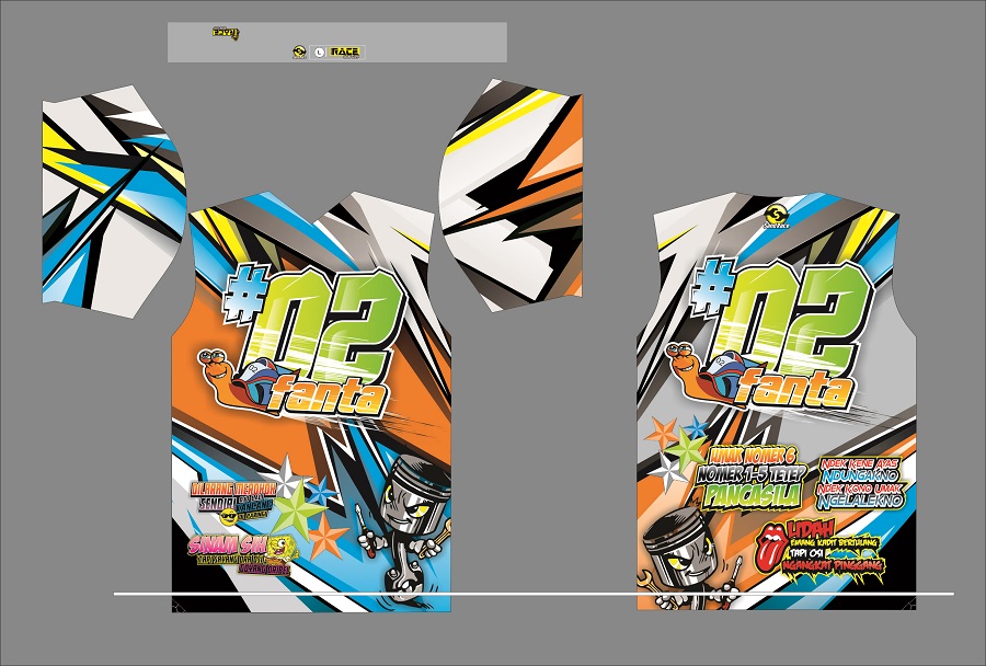 JERSEY DRAG - FANTA MALANG ~ SAND RACE RACING CLOTH