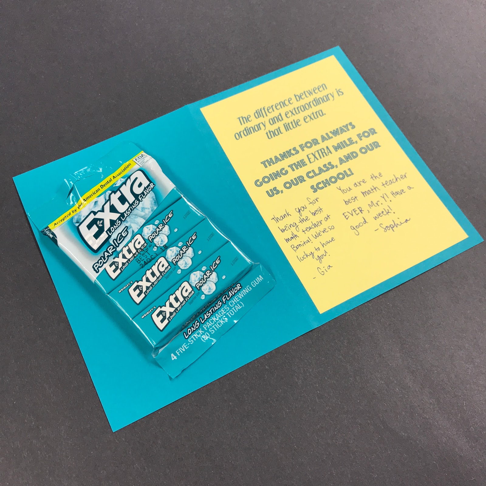 Mr. Yip's Virtual Classroom: Going the Extra Mile Card