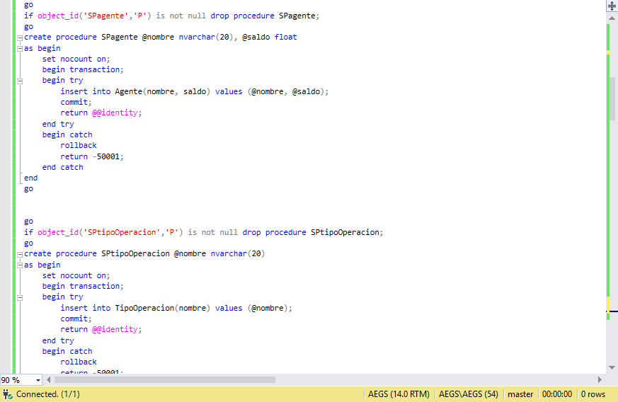 Bitácora de la Tercera Tarea Programada: Procedimientos Almacenados