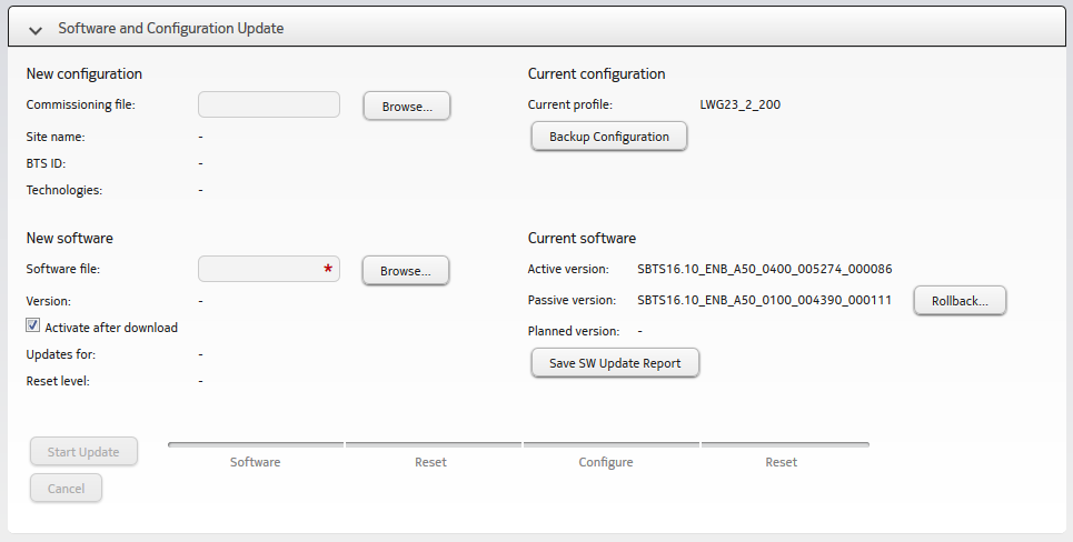 Nokia SRAN upload Commissioning File (XML) in FSMF