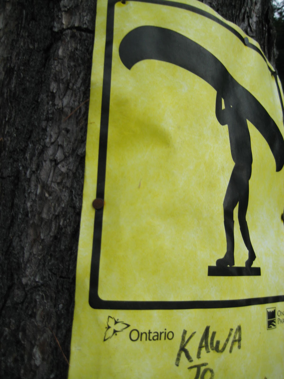 Cici Canoe: Picture Post: Portage signs from Kiosk Lake trip