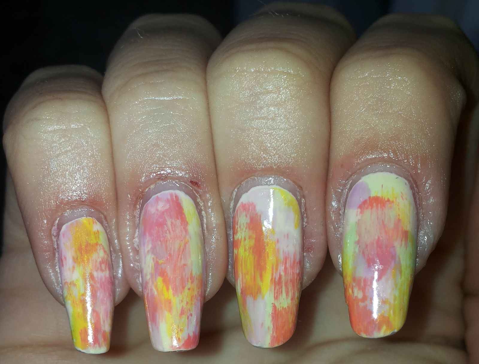 j's Beauty Avenue : Pastel distressed nails - Matching Manicures