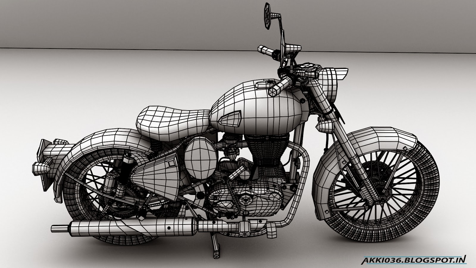 3D Models In Autodesk Maya: 3D Royal Enfield Motorcycle Highly Detailed ...