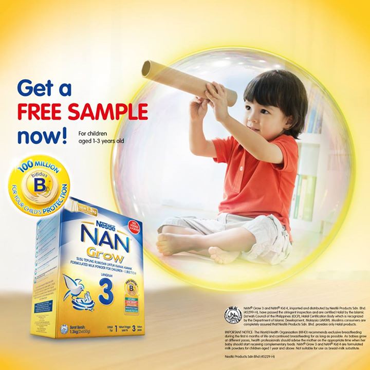My finding / explorer in KL life: FREE NESTLÉ® NAN® Grow 3 sample ...