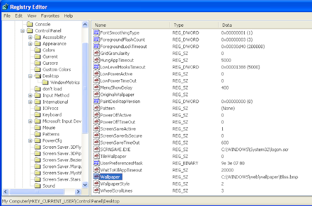 THE MASTER REGEDIT: Changing Wallpaper