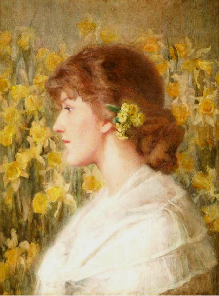 Red hair in Paintings: Redheads in white gowns