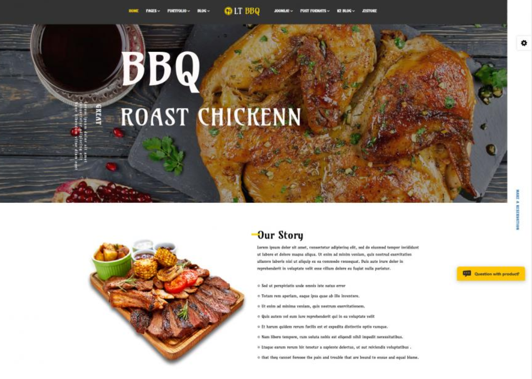 BBQ - Private Barbecue Website Template - Free Jommla! template ...