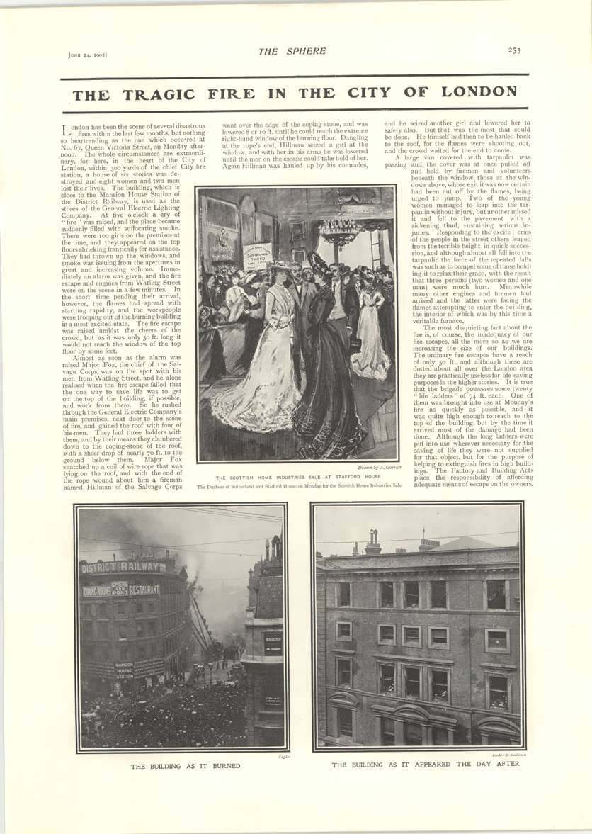 LONDON FIRE JOURNAL British Fire History: QUEEN VICTORIA ST. - 1902