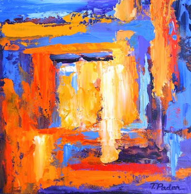 California Artwork: Vibrant Abstract Oil Painting with Thick Paint by ...