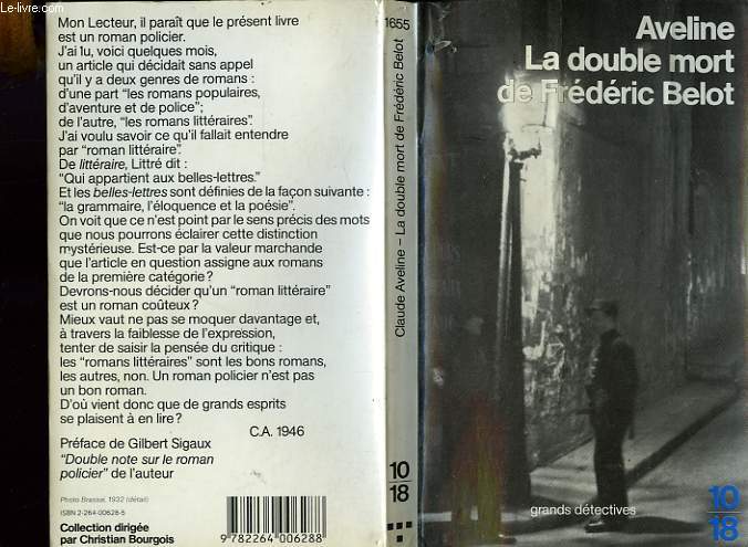 UNA STANZA PER MORIRCI : Claude Aveline: La doppia morte dell’Ispettore Belot (La Double Mort de ...