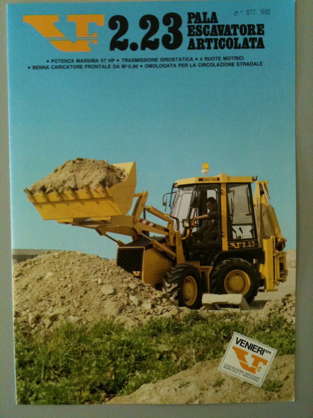 Earthmoving Machinery Sales Brochures: Venieri Backhoe VF 2.23 #275