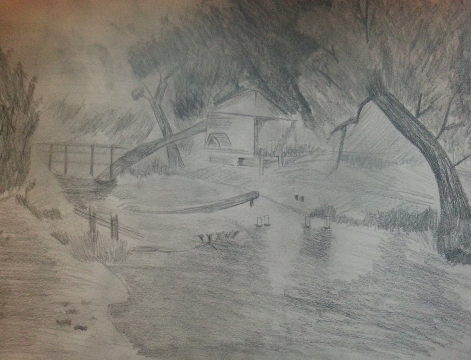 Observational Drawing 2: Final Drawing - Landscape
