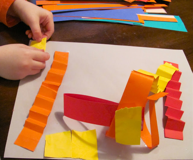 The Chocolate Muffin Tree: Construction Paper Strip Sculpture