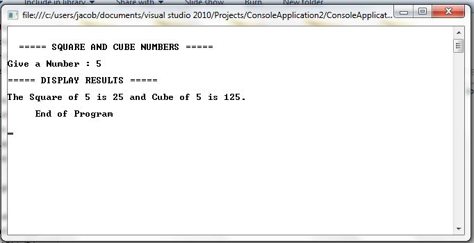 Free Programming Source Codes And Computer Programming Tutorials Square And Cube A Number In C