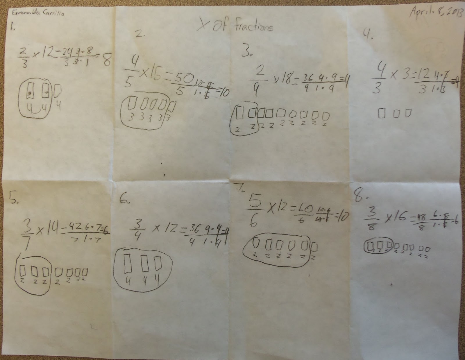Mom and Me Math Activities: 4.NF.B.4 Multiplying Fractions with Snap Cubes
