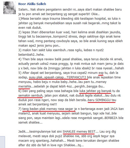 SUSU BANYAK, LUKA CEPAT SEMBUH DAN BADAN SEGAR BERPANTANG DENGAN SHAKLEE!