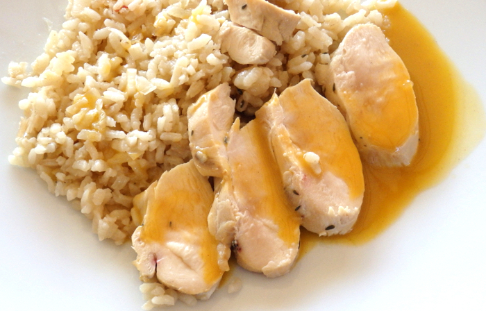 PECHUGA DE POLLO CON ARROZ