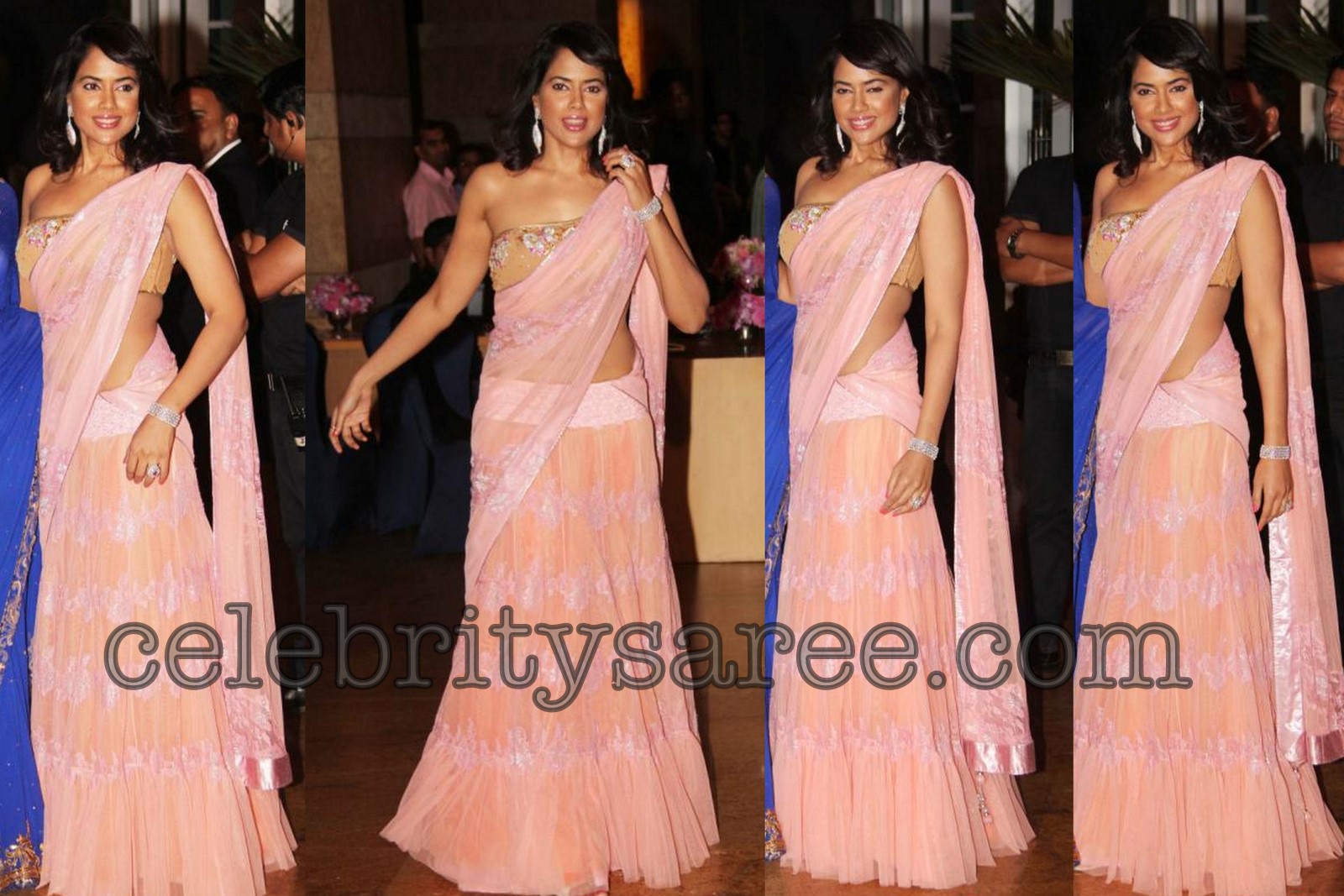 Sameera Reddy Backless In Saree