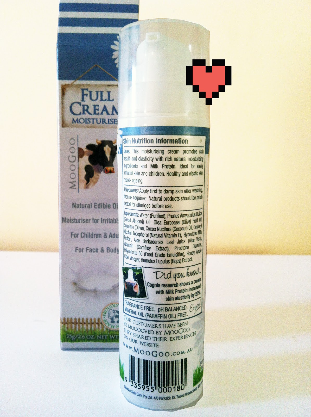 Beauty Cat Castle: Review: MooGoo Full Cream Moisturiser