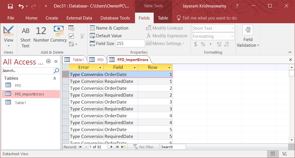 Hodentekmsss Importing A Csv Text File Into Ms Access Part 1