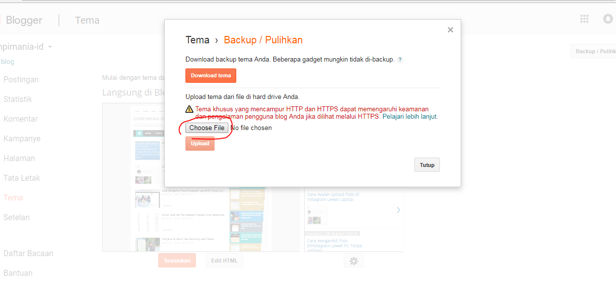 Cara Mengganti Tema Blog Dengan Mudah ~ Compimania-id