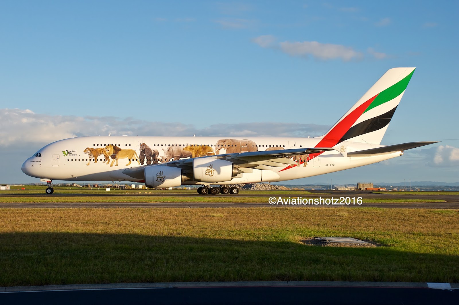 Aviationshotz: Emirates "United for Wildlife" A380, A6-EEQ